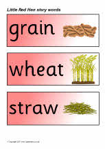 Little Red Hen story word cards (SB4513) - SparkleBox