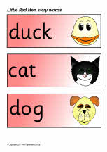 Little Red Hen story word cards (SB4513) - SparkleBox
