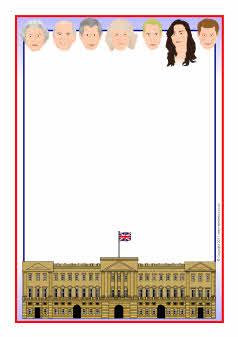 Royal Family A4 page borders (SB4529) - SparkleBox