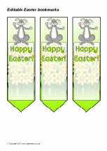Editable Easter bookmarks (SB4527) - SparkleBox