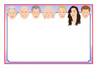 Royal Family A4 page borders (SB4529) - SparkleBox