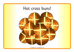 Hot cross buns rhyme visual aids (SB4531) - SparkleBox