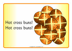 Hot cross buns rhyme visual aids (SB4531) - SparkleBox