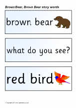 Brown Bear, Brown Bear story word cards (SB4551) - SparkleBox