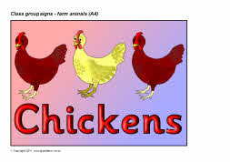 Farm animals group signs - A4 (SB4599) - SparkleBox