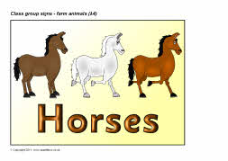 Farm animals group signs - A4 (SB4599) - SparkleBox