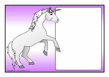 Unicorn-themed editable target board posters (SB4616) - SparkleBox