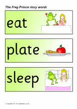 The Frog Prince story word cards (SB4618) - SparkleBox