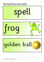 The Frog Prince story word cards (SB4618) - SparkleBox
