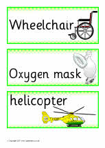 Ambulance/Air Ambulance role-play labels (SB4644) - SparkleBox