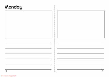5 day diary writing frame (SB4673) - Sparklebox