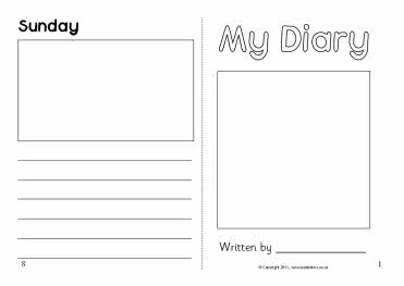 7 day diary writing frame (SB4672) - Sparklebox