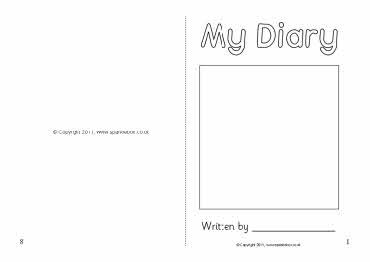 5 day diary writing frame (SB4673) - Sparklebox