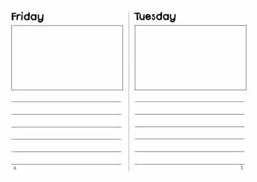 5 day diary writing frame (SB4673) - Sparklebox
