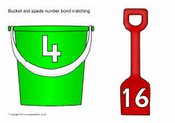 Bucket and spade number bond matching - to 20 (SB4700) - Sparklebox