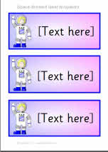 Space-themed classroom label templates (SB4692) - Sparklebox