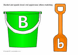 Bucket and spade upper and lowercase alphabet matching (SB4711 ...