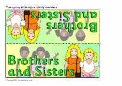 SparkleBox | Family members group table signs (SB4771)