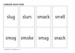 S-blend word flash cards (SB4803) - SparkleBox