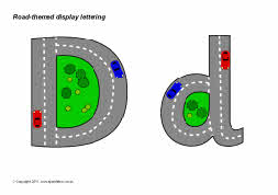 Road-themed display lettering (SB4811) - SparkleBox