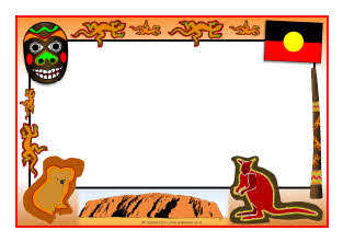 Aboriginal-themed A4 page borders (SB4828) - SparkleBox