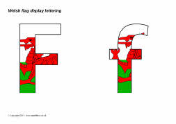 Welsh flag display lettering (SB4822) - SparkleBox