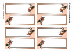 Bird-themed fold-over desktop name labels (SB4838) - SparkleBox