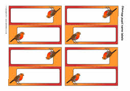 Bird-themed fold-over desktop name labels (SB4838) - SparkleBox