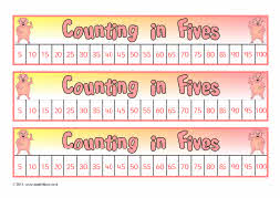 Farm animal counting in 5s number tracks (SB4863) - SparkleBox