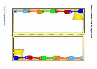 Editable sand area fold-over cards (SB4870) - SparkleBox