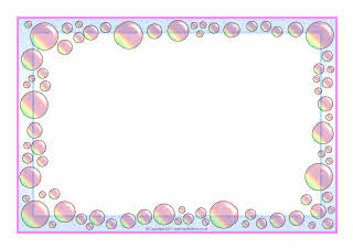 Bubbles-themed A4 page borders (SB4873) - SparkleBox