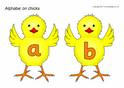 Alphabet on chicks (SB4898) - SparkleBox