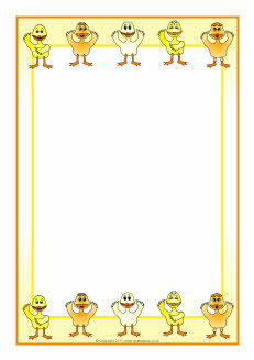 Duck-themed A4 page borders (SB4919) - SparkleBox