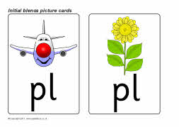 Initial blend picture flash cards (SB4965) - SparkleBox