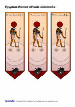 Egyptian-themed editable bookmarks (SB4986) - SparkleBox