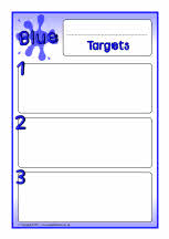 Colour-themed editable pupil target sheets (SB5005) - SparkleBox