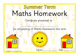 Maths/Numeracy homework certificates (termly) (SB5030) - SparkleBox