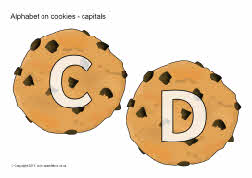 Alphabet on cookies - capitals (SB5042) - SparkleBox