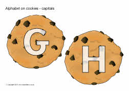 Alphabet on cookies - capitals (SB5042) - SparkleBox