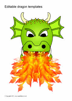 Editable dragon templates (SB5045) - SparkleBox