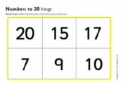 Numbers to 20 counting bingo (SB5060) - SparkleBox
