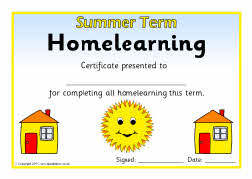 Homelearning certificates (termly) (SB5069) - SparkleBox