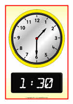 Half past analogue and digital time posters (SB5080) - SparkleBox