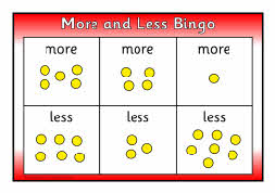 More and less counting bingo (SB5077) - SparkleBox