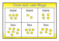 More and less counting bingo (SB5077) - SparkleBox