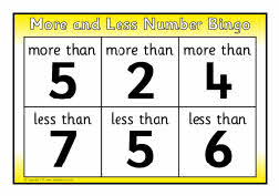 More and less number bingo (SB5078) - SparkleBox