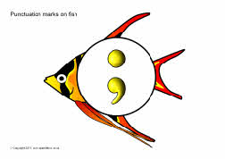 Punctuation marks on fish (SB5088) - SparkleBox