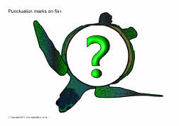 Punctuation marks on fish (SB5088) - SparkleBox