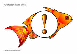 Punctuation marks on fish (SB5088) - SparkleBox
