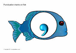 Punctuation marks on fish (SB5088) - SparkleBox